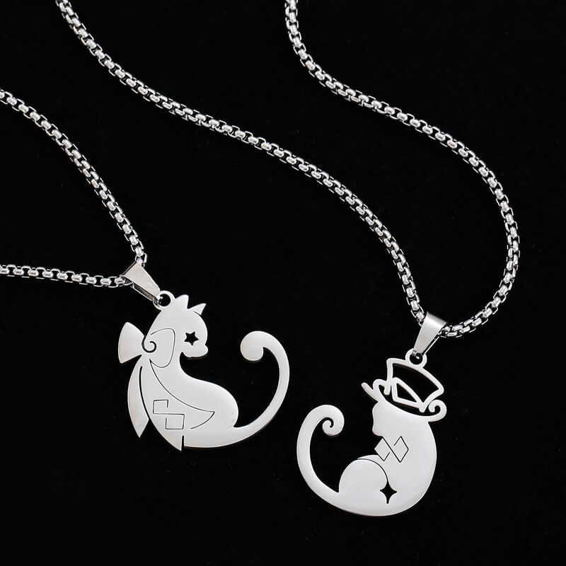 Lyney & Lynette Matching Cat Necklaces – Bestie Jewelry – worldnetgifts
