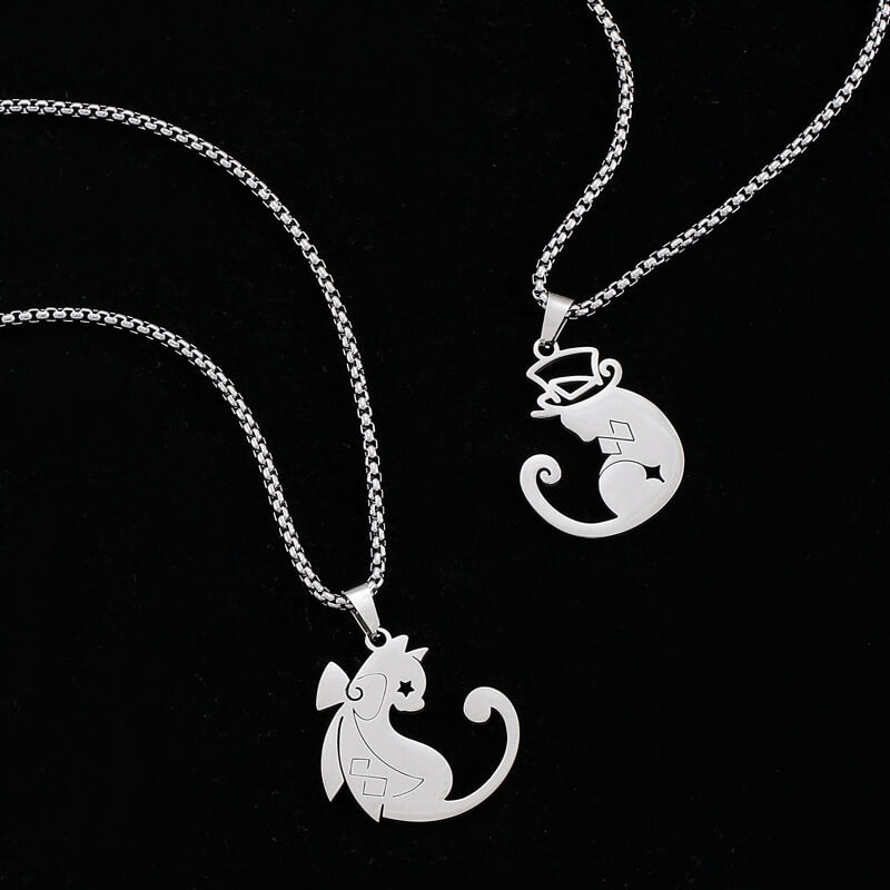 Lyney & Lynette Matching Cat Necklaces – Bestie Jewelry – worldnetgifts