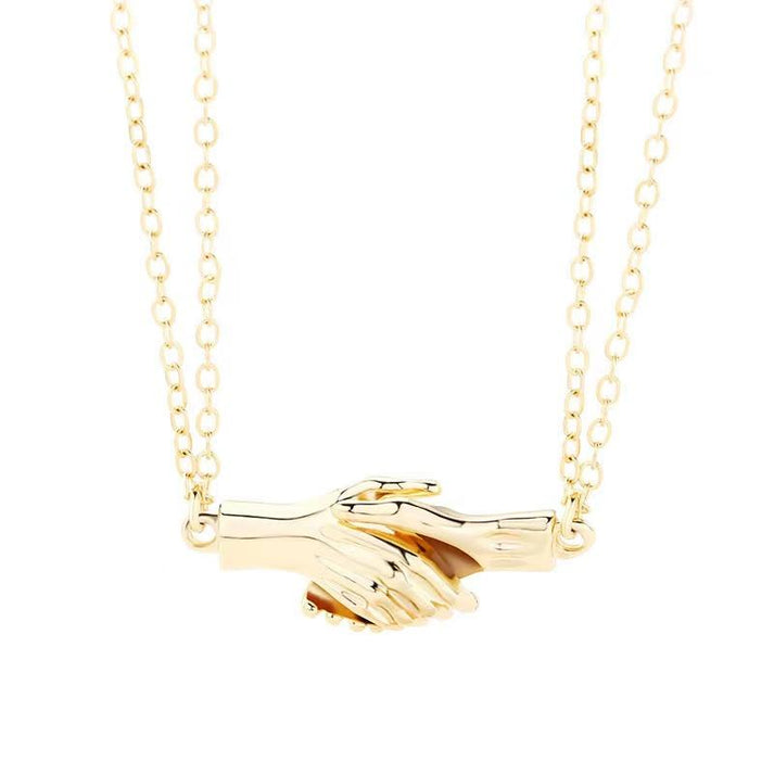 Magnetic Handshake Necklace with Holding Hands Pendant – worldnetgifts